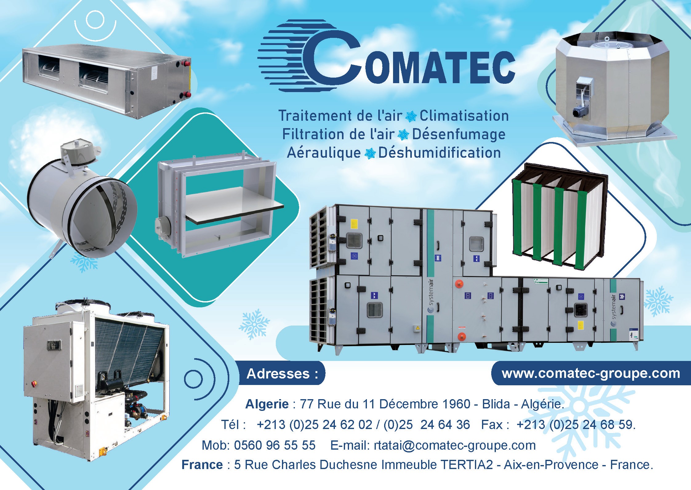 COMATEC SAS | Batis : Annuaire des Professionnels du BTPH en Algérie